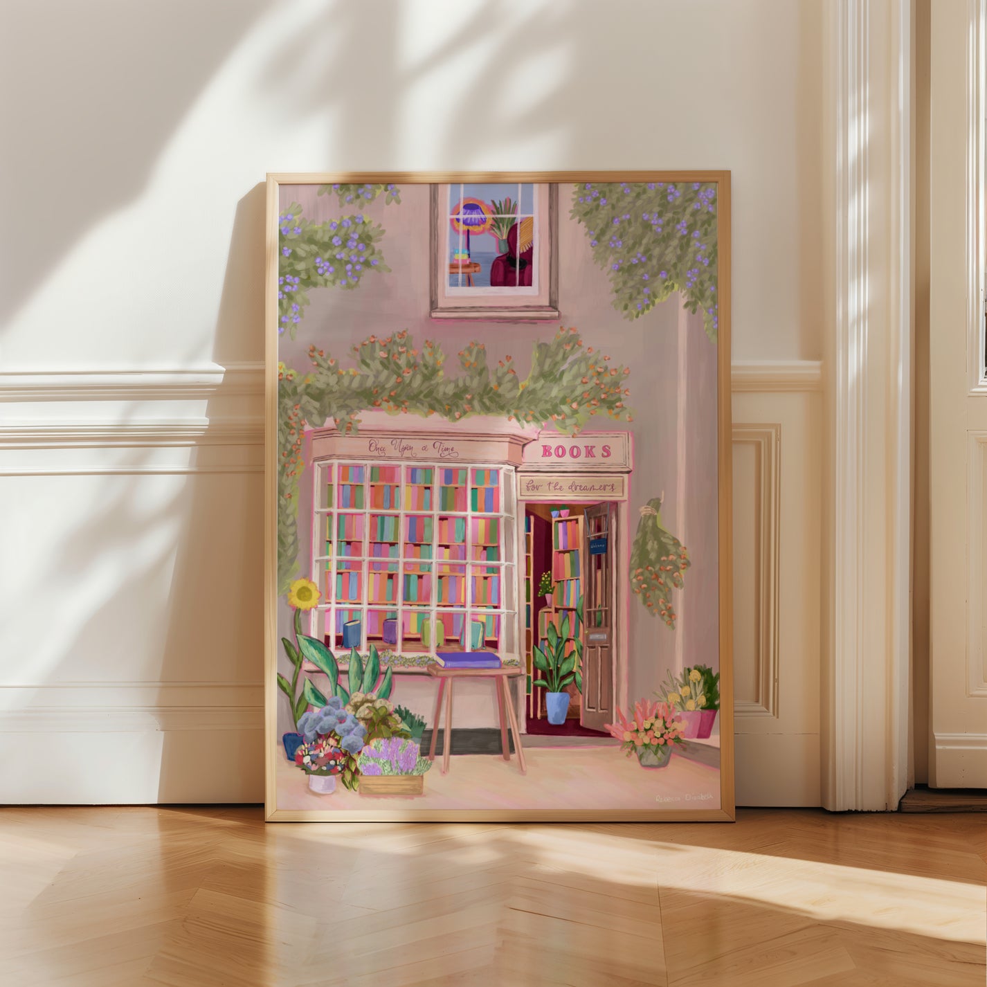 Once Upon a Time Bookshop Illustration – Rebecca Elizabeth Draws